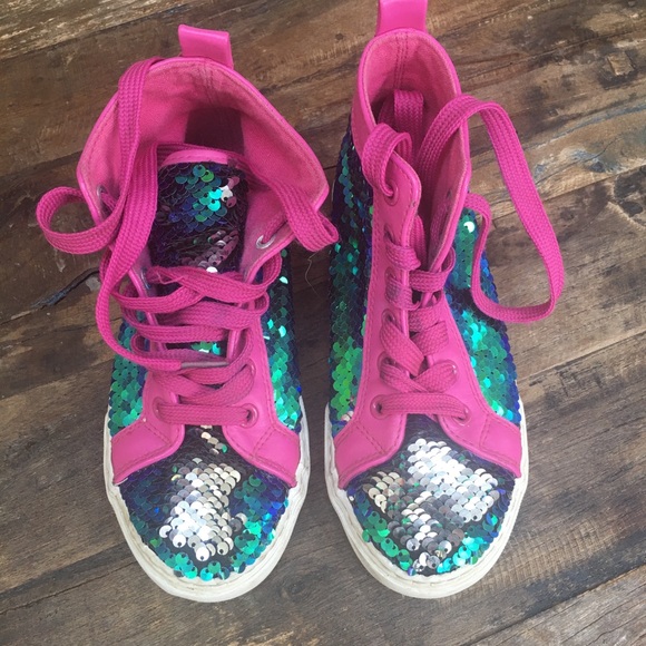 JoJo Siwa | Shoes | Jojo Siwa Flippy Sequins Mermaid Hugo High Tops 3 ...